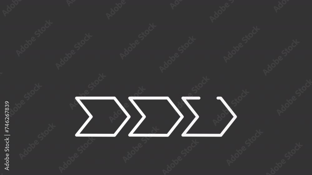 Animated sequence chart white icon. Flowchart line animation. Project ...