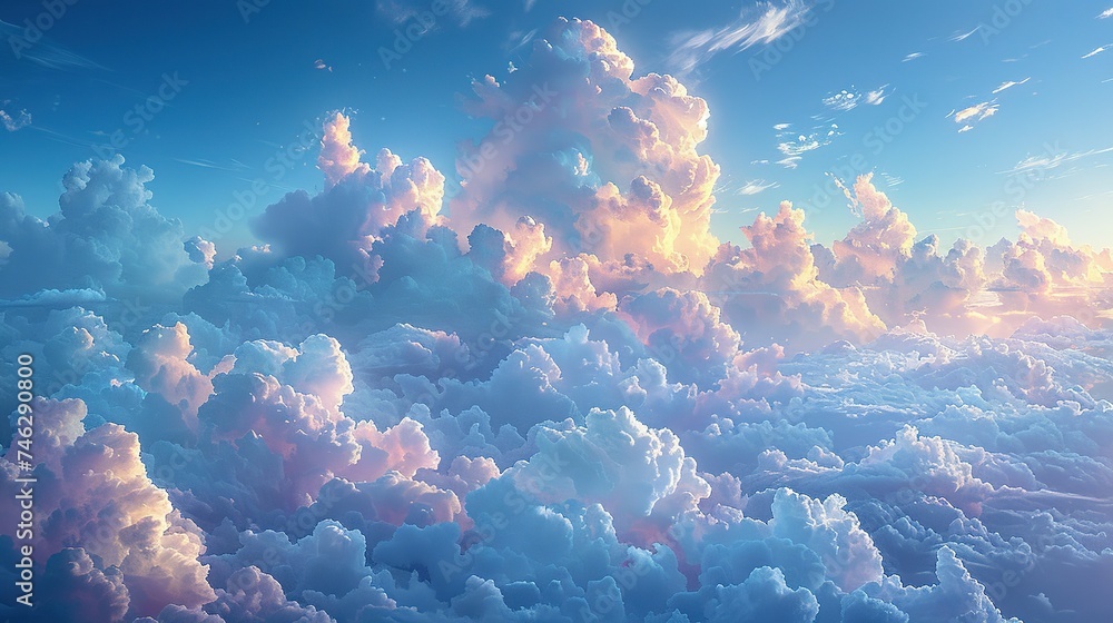 Sky and clouds.Beatiful sky with comolus clouds.illustrating the beauty ...