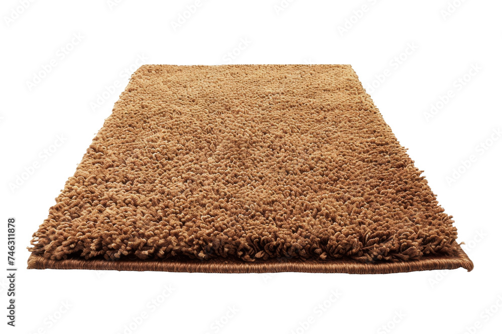 Brown Rug. A brown rug is creating a simple and minimalist look. The ...
