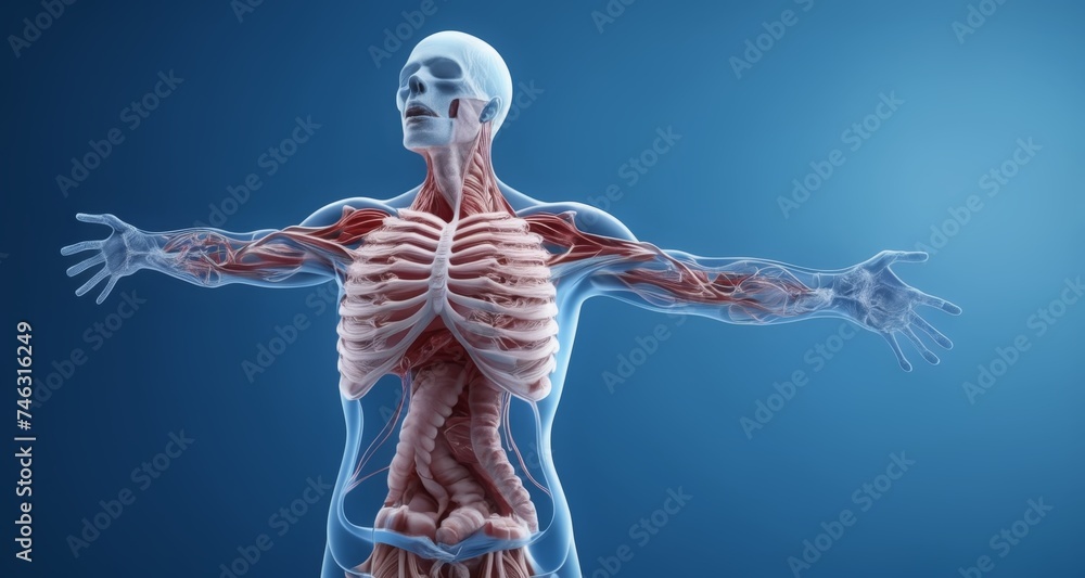 Exploring the Human Anatomy - A 3D Rendering of the Skeletal and ...