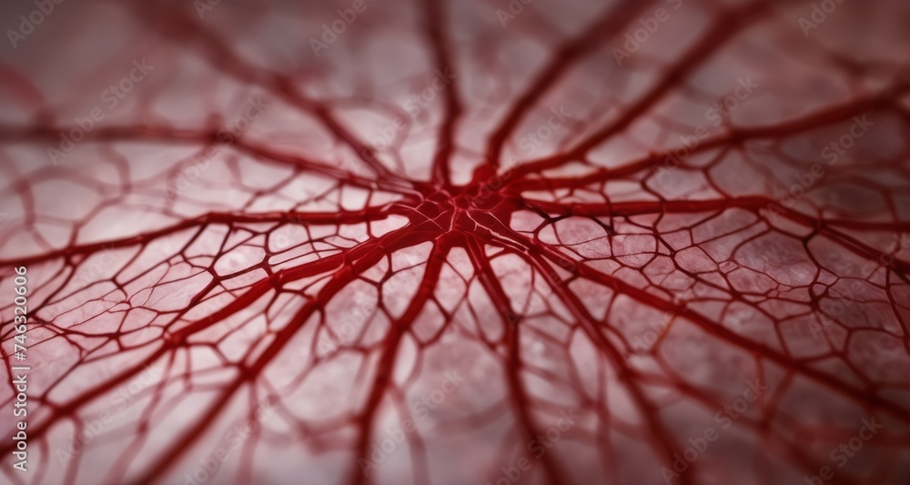 Vascular network, close-up, detailed, medical, science, biology ...
