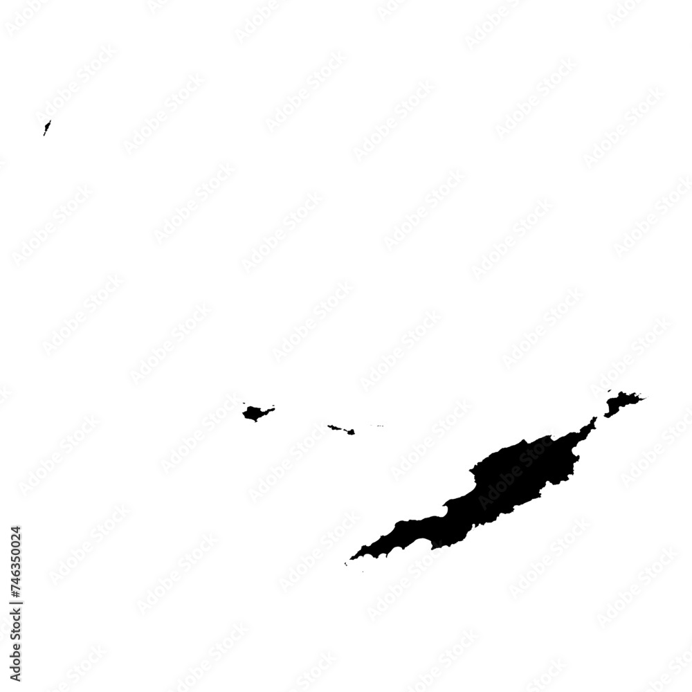 Anguilla map, British Overseas Territory in the Caribbean. Vector ...