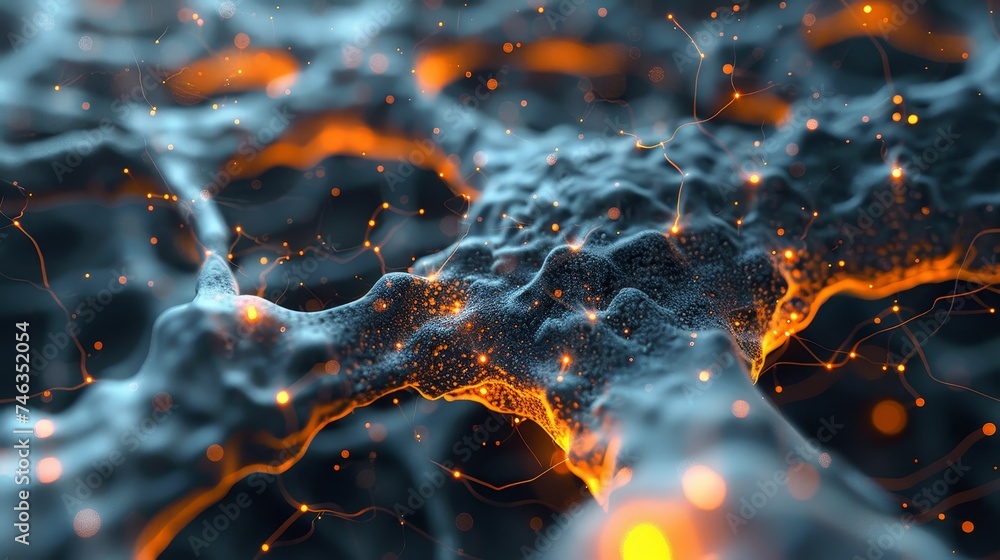 Visualize the intricate textures of AI neural networks, where data ...