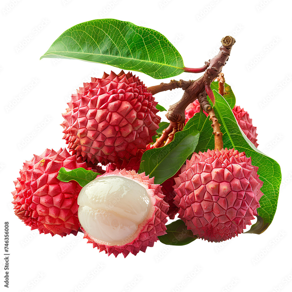 Lychee fruit PNG. Lychee top view PNG. Lychee flat lay isolated. Exotic ...
