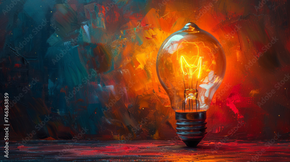 colorful light bulb symbolizing a new idea. This version continues to ...