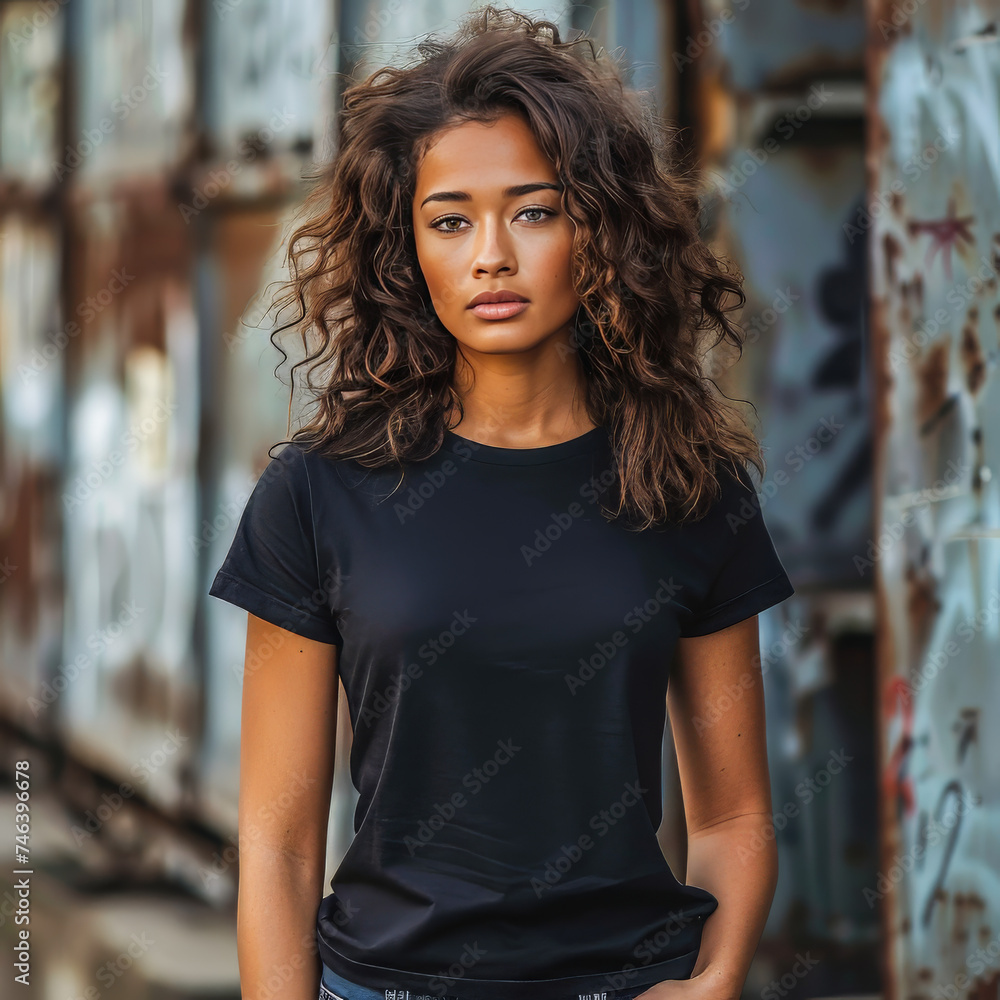 Urban Model. Generated Image. A digital rendering of a female model ...