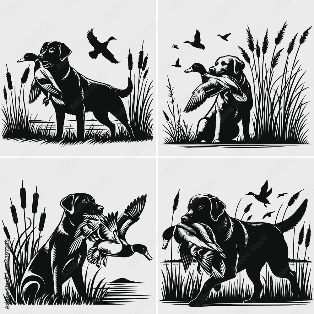 Duck Hunting Dog SVG File, Duck Hunter svg, Hunting Dog svg, Hunting ...