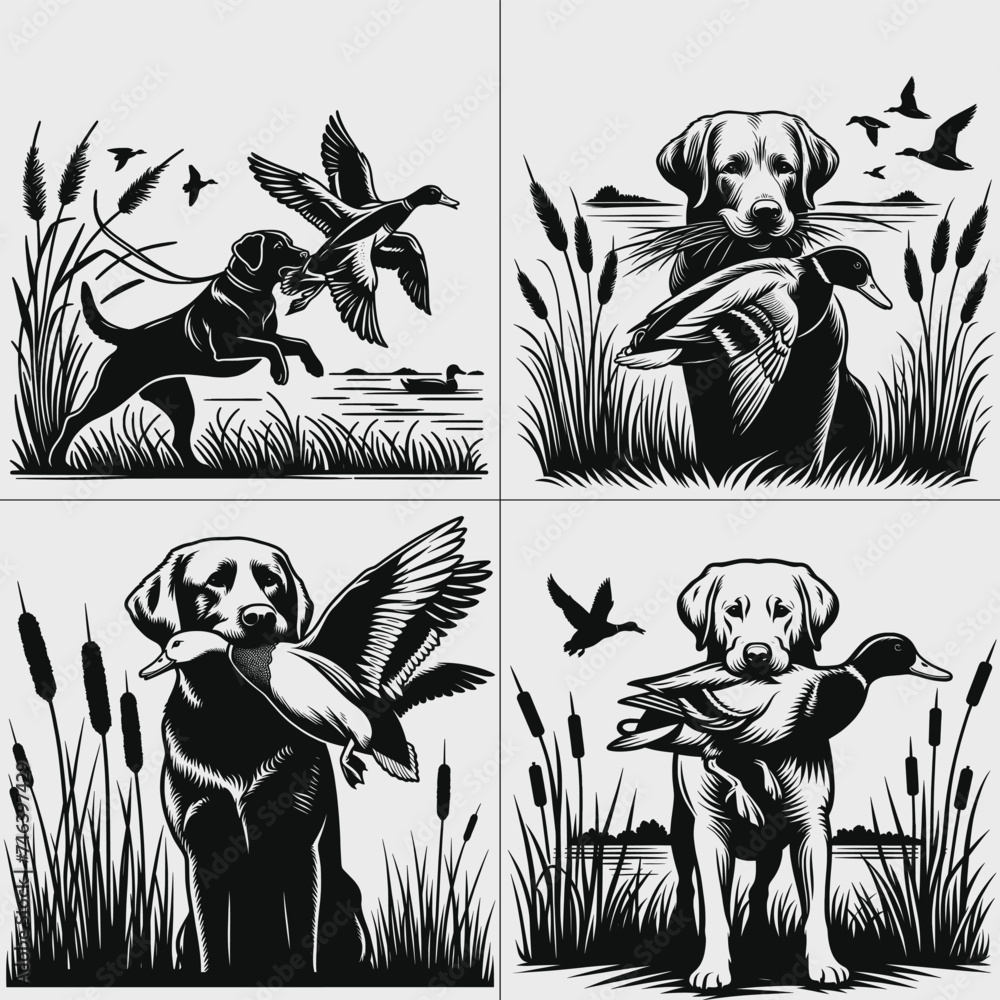 Duck Hunting Dog SVG File, Duck Hunter svg, Hunting Dog svg, Hunting ...