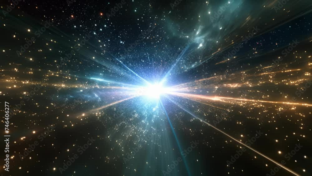 Vidéo Stock A celestial pathway winds through the midnight sky ...