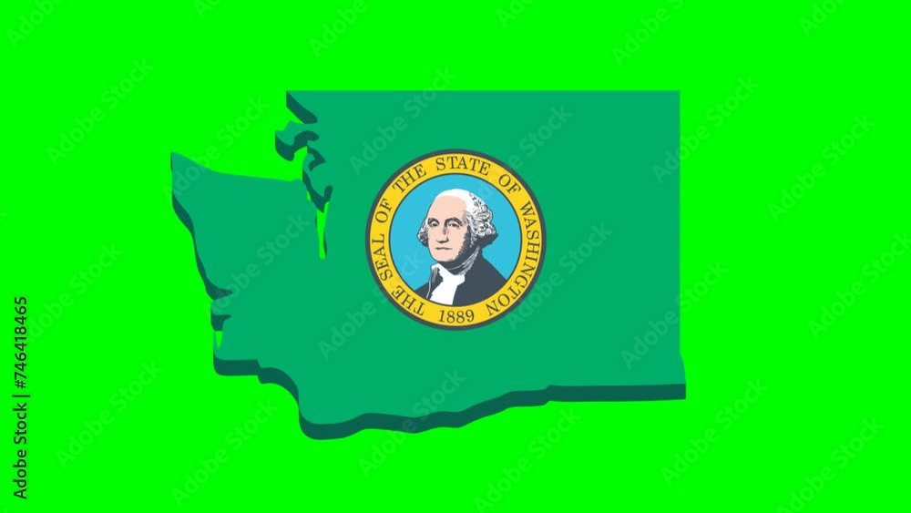 Vidéo Stock Animation of the appearance of the American state of ...