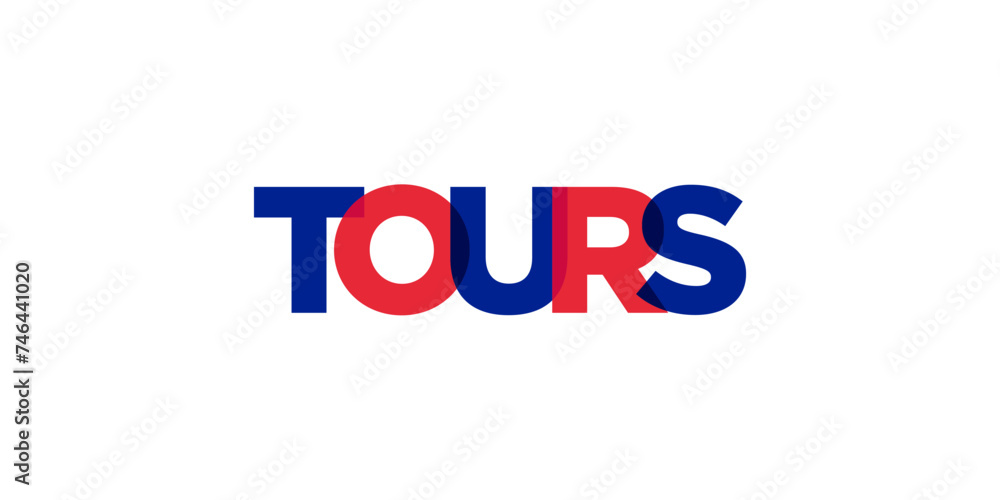 Tours in the France emblem. The design features a geometric style ...