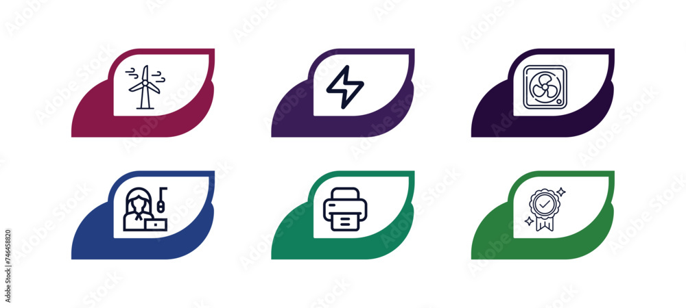 outline icons set from technology concept. editable vector included ...