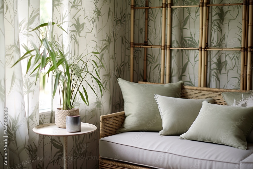 Bamboo Zen: Botanical Print Wallpaper Inspirations for a Spa Oasis ...