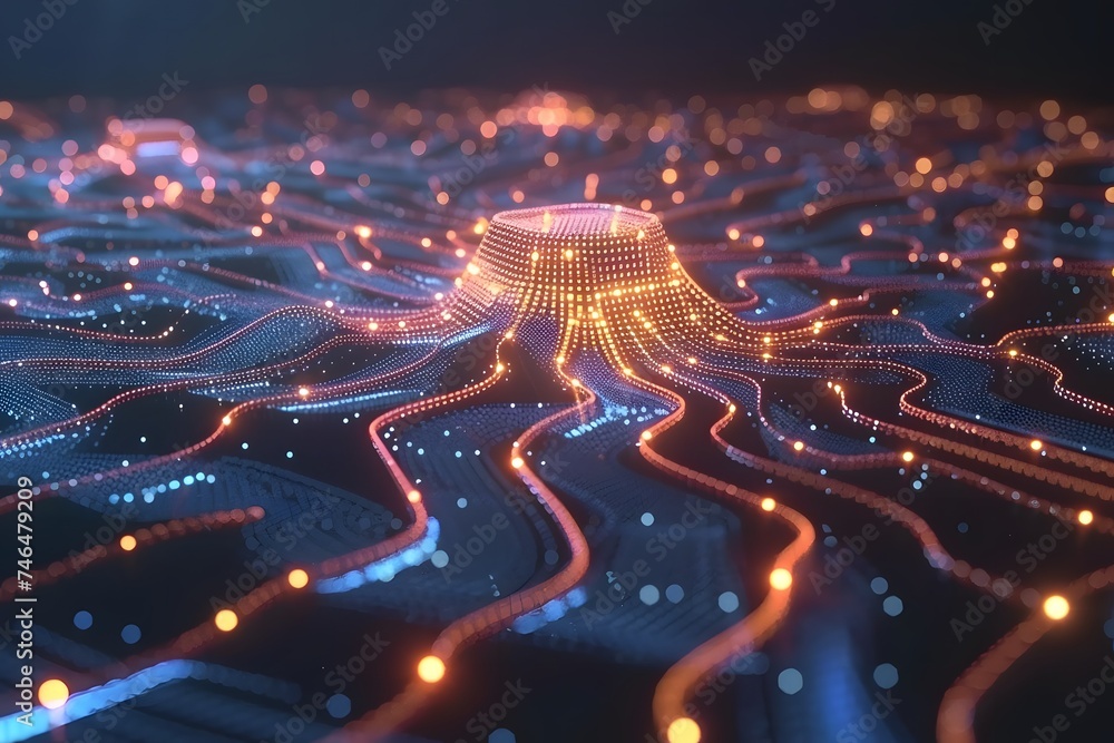 Abstract technology background of a quantum computing Processor ...