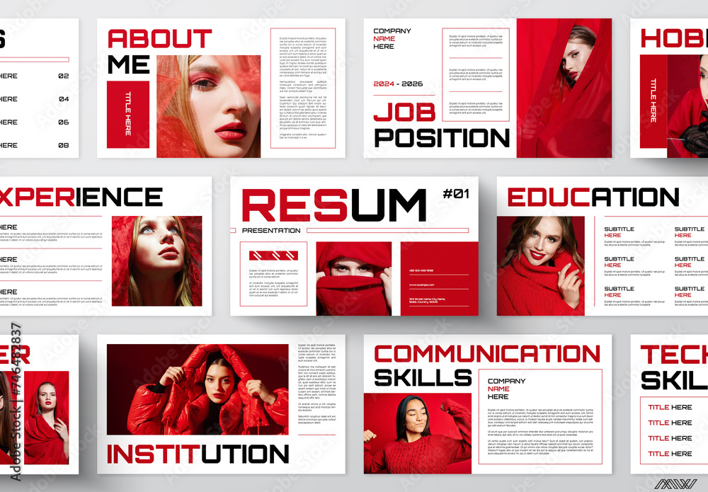 CV Resume Presentation Template Design Layout Stock Template | Adobe Stock