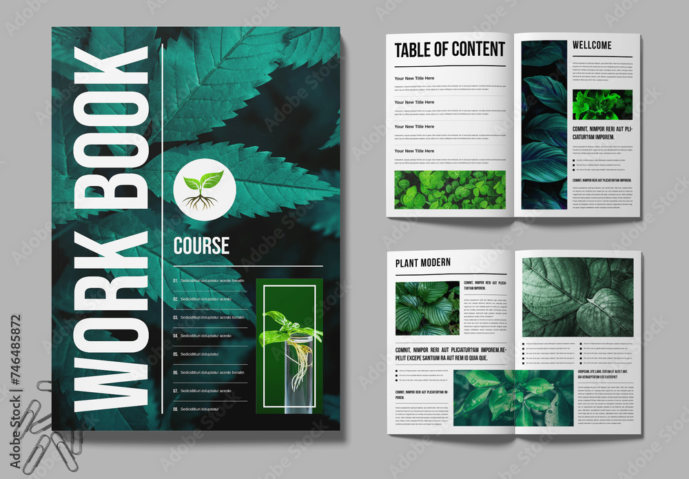 Workbook Magazine Template Stock Template | Adobe Stock