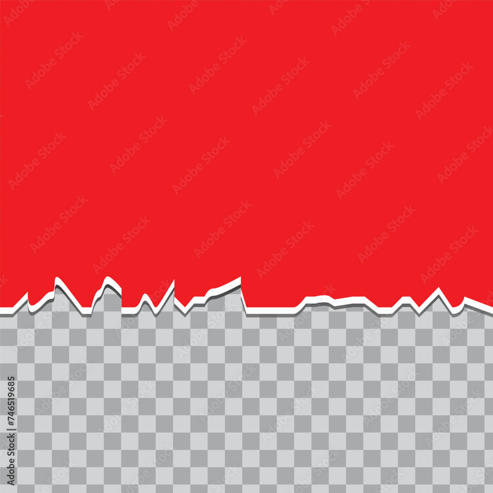 Torn piece of paper isolated. Rectangle piece of paper with a torn edge ...