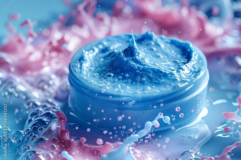 Facial illuminating cream pot skin care cream. Skincare treatment ...