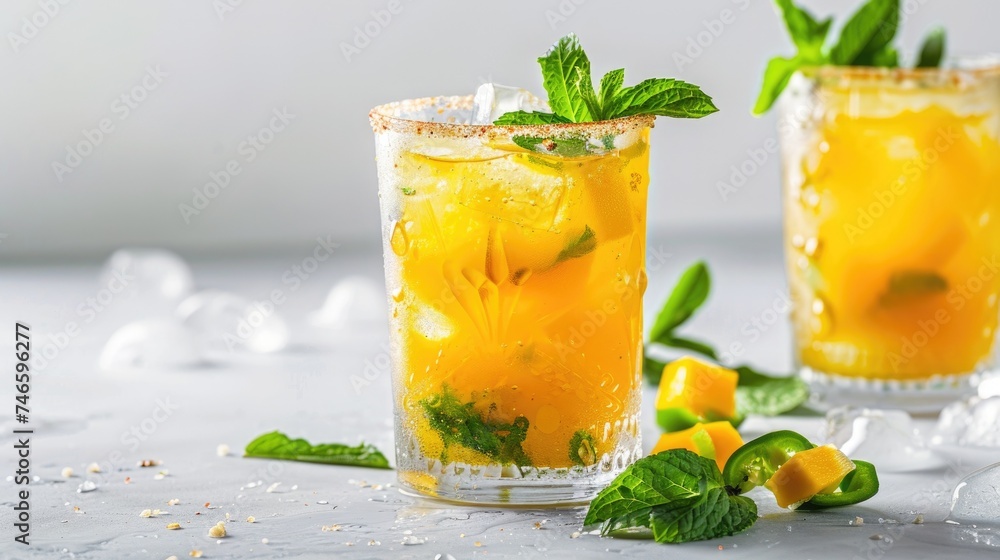 Mango mint slice mocktail. Tropical Mango Spritz. An effervescent mango ...