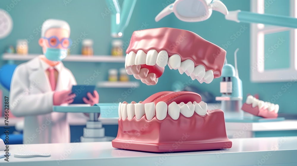 Mental model dental implant installation procedure, way of restoring ...