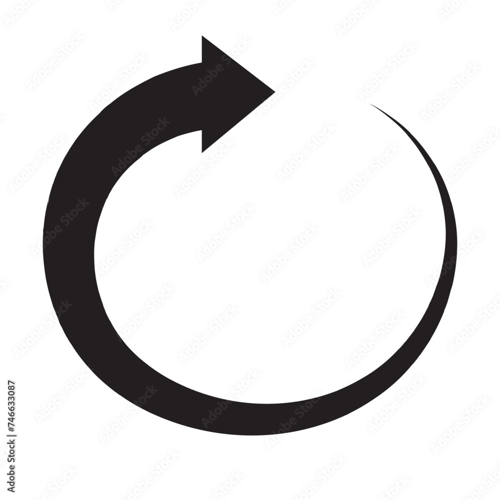 Black curved arrow icon. Arrow indicated the direction symbol. curved ...