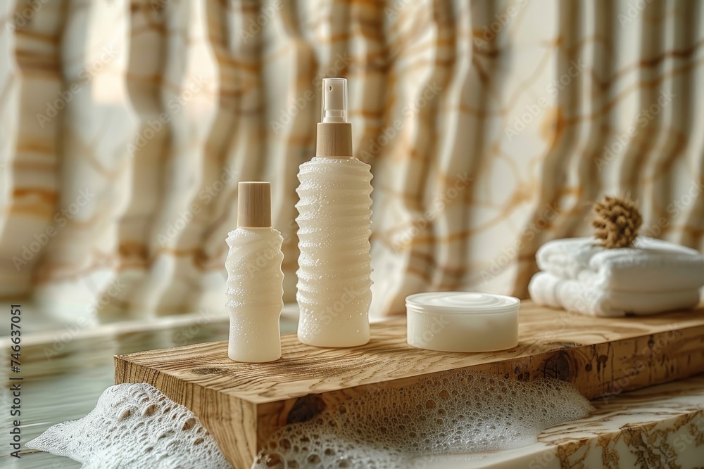 Facial pure skin care cream. Skincare treatment products: poikiloderma ...