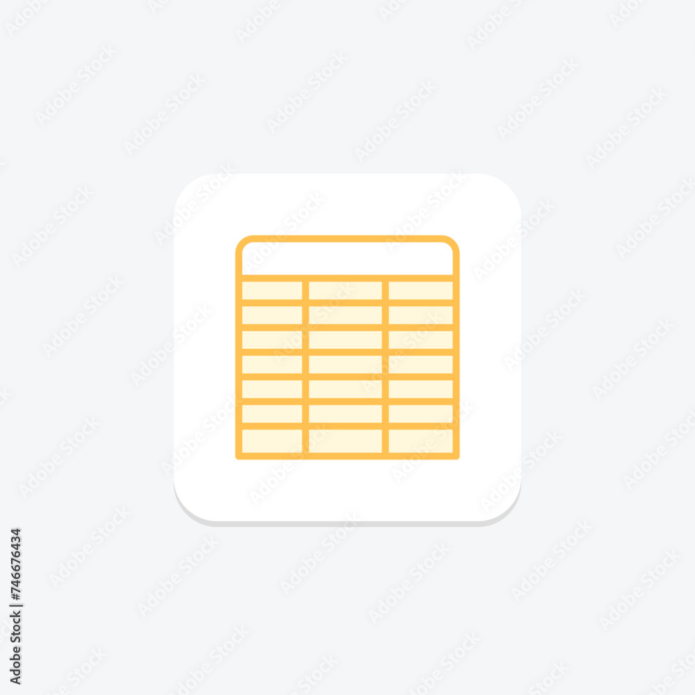 Table icon, tables, data table, data tables, tabular format duotone ...