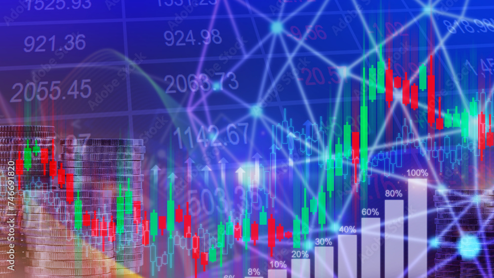 Stock market graph trading analysis investment financial, stock ...