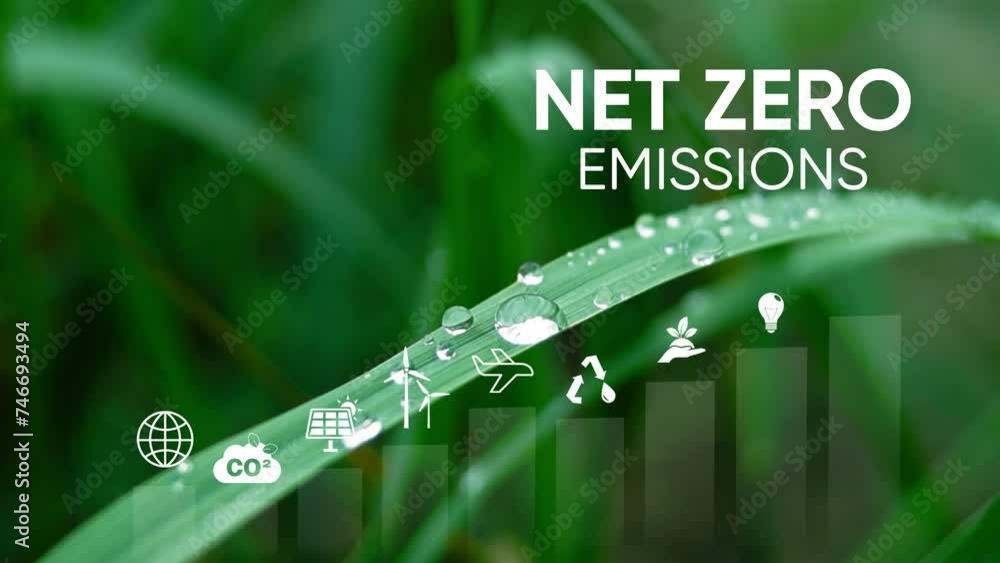 Net zero 2050. Carbon neutral concept. Net zero greenhouse gas ...