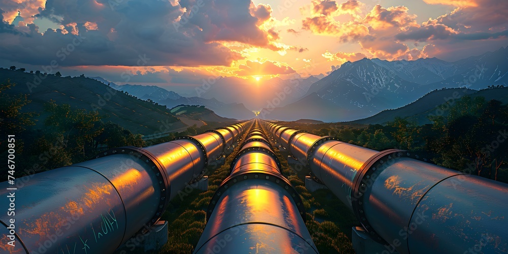 Capturing an oil and gas pipeline in operation. Concept Oil and Gas ...