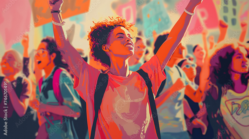 Empowering Voices: A Journey into Gender Equality Activism Stock Photo ...