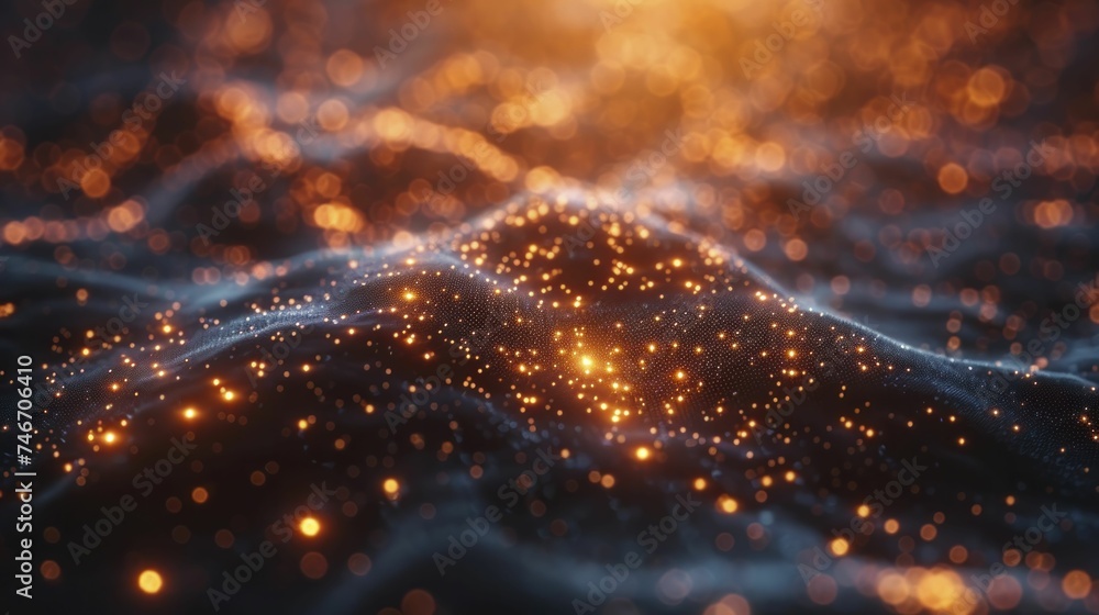 Sparking a digital network, the futuristic hub background ignites fresh ...