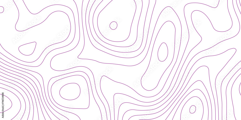 Abstract background with topographic contour map with purple color ...