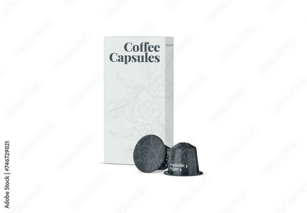 Coffee Capsules & Paper Box Mockup Stock Template | Adobe Stock