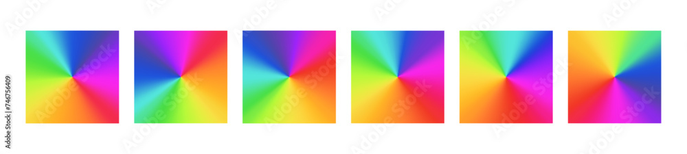 Color wheel with radial gradient, the rainbow spectrum in circular ...