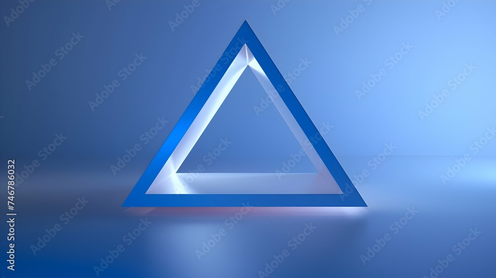 One elegant inverted triangle, rendered with smooth lines and a ...