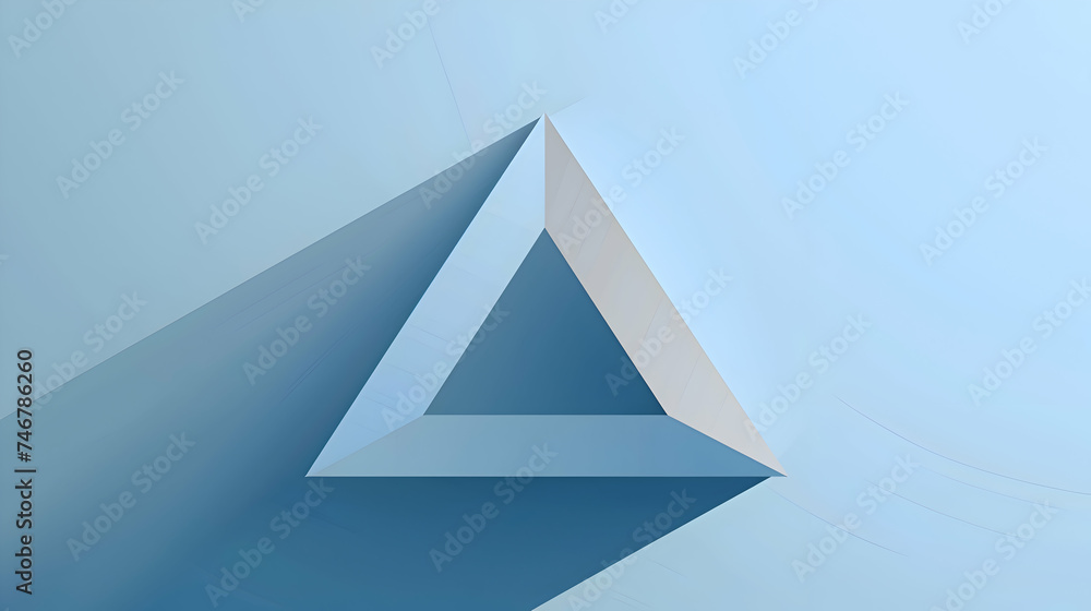 One inverted triangle, depicted in a minimalist flat vector design, its ...