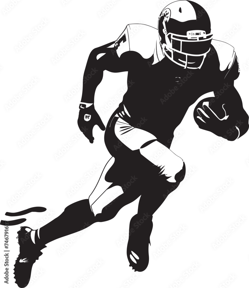 Vetor de Gridiron General Iconic Black Emblem of NFL Field Commander ...