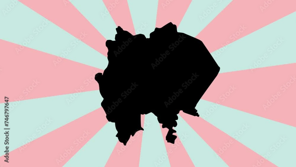 map of Wad Madani in sudan with rotating background Stock Video | Adobe ...