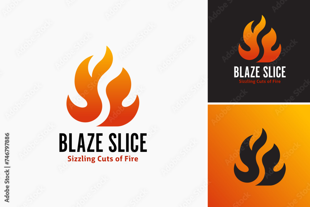 Blaze logo with fiery design elements for dynamic brands. Suitable for ...