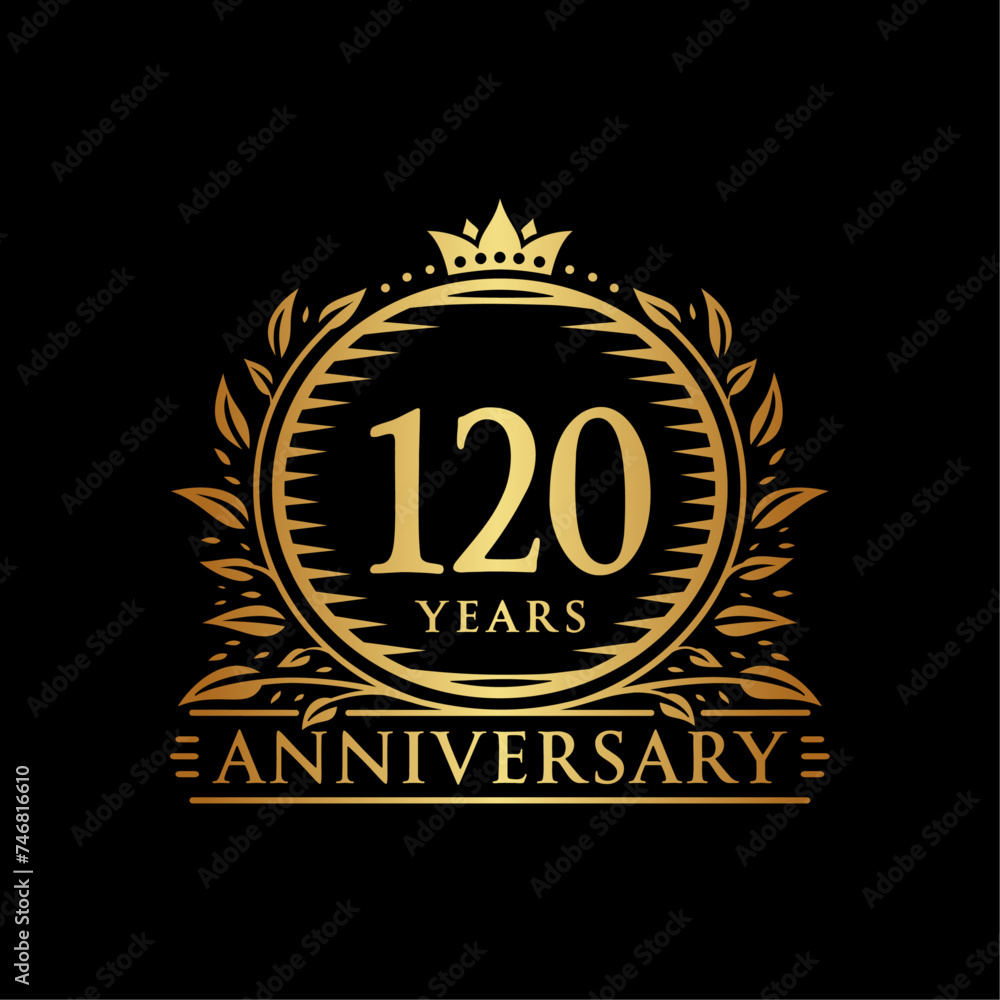 120 years celebrating anniversary design template. 120th anniversary ...