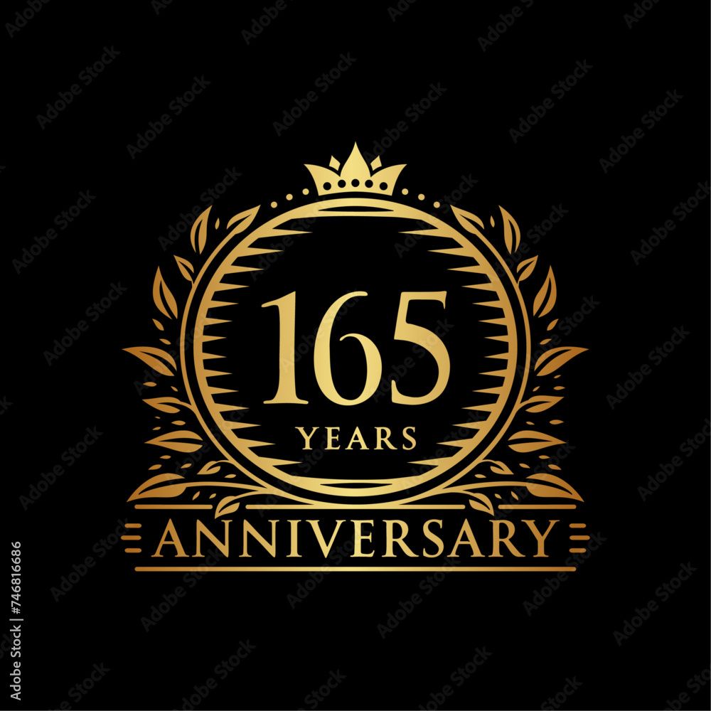 165 years celebrating anniversary design template. 165th anniversary ...