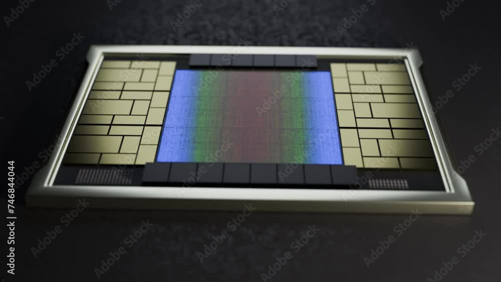 Vidéo Stock 3d rendered animation of a chiplet multi-chip module (MCM ...