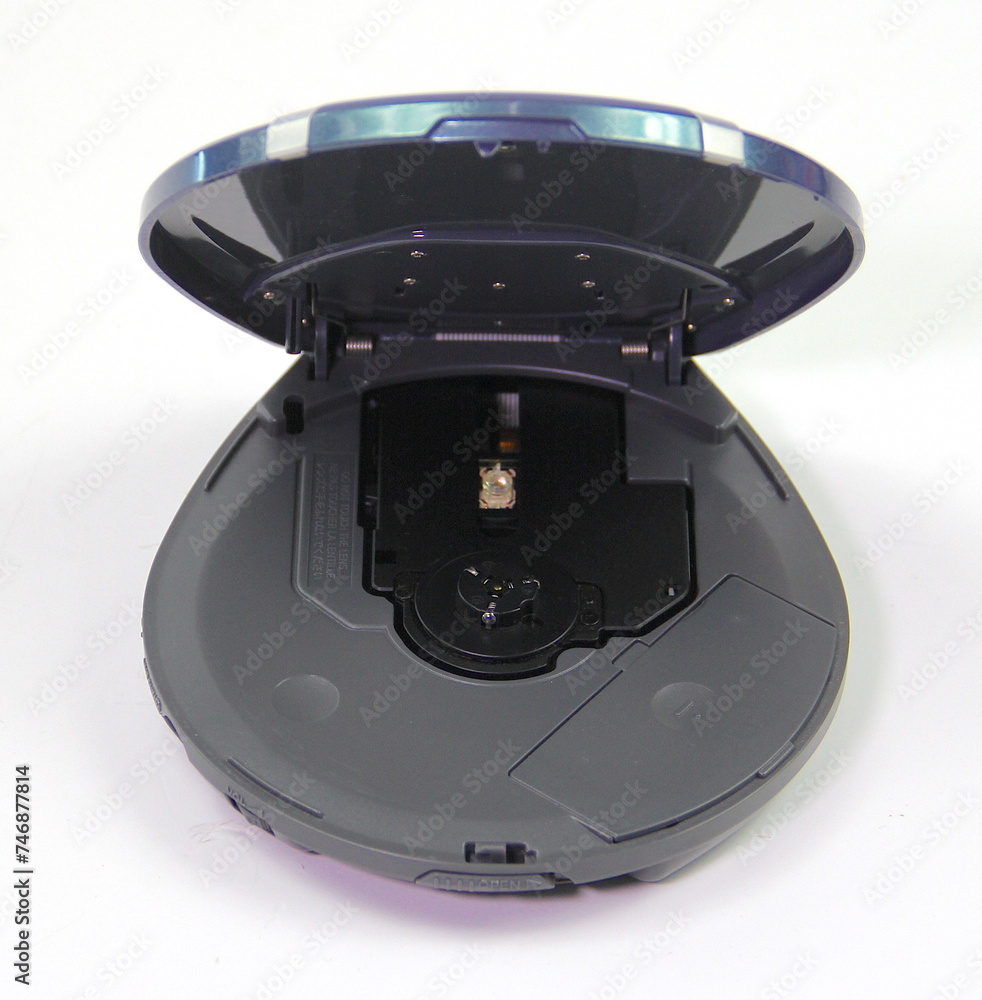 Foto de Open CD player. Portable CD player 90s. Spaceship CD player ...