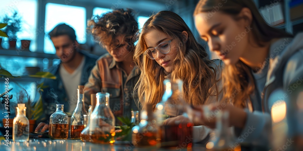 High school students experiment with creating potions in science class ...