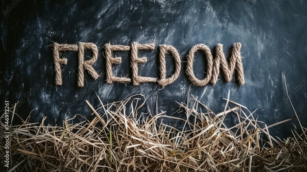 Halloween Freedom concept creative horizontal art poster ...