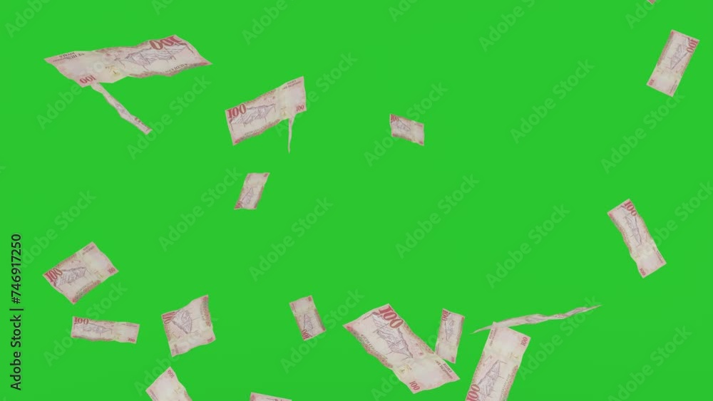 28 Februari 2024 Money rain. 100 Riyal Arab Saudi banknotes money ...
