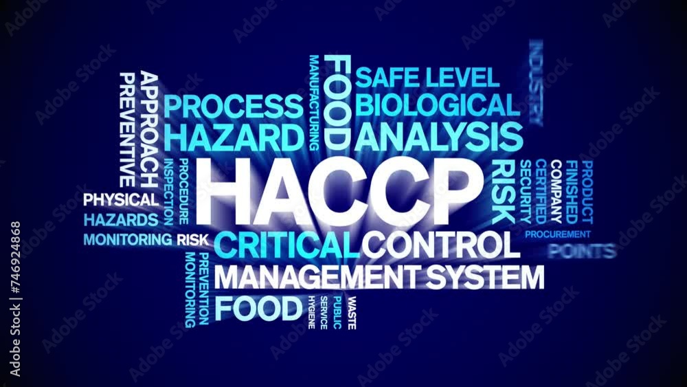 HACCP animated word cloud;text design animation tag kinetic typography ...