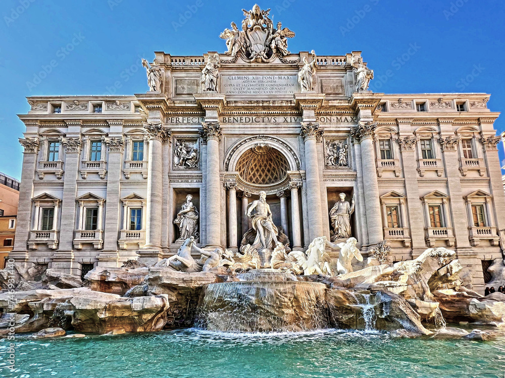Trevi Fountain a monument built ancient time for water supply in Rome ...