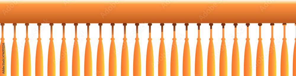 Beautiful realistic orange railing border design pattern. Stock Vector ...
